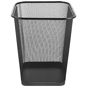 STOBOK Garbage Can Trash Can Kitchen Waste Container Desktop Trash Bin Round Waste Bin Mesh Wastebasket Office Wastebasket Vintage Recycle Bin Trash Rack Silk Screen Waste Paper Box Iron