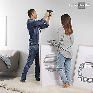 Picture Wire Hanging Kit 100+ Pieces - D-Ring, Screws, Hanging Hooks,Level. Supports up to 50 lbs 120+ Feet(38 M) Stainless Steel Wire Hanger | Comes with Solid Box