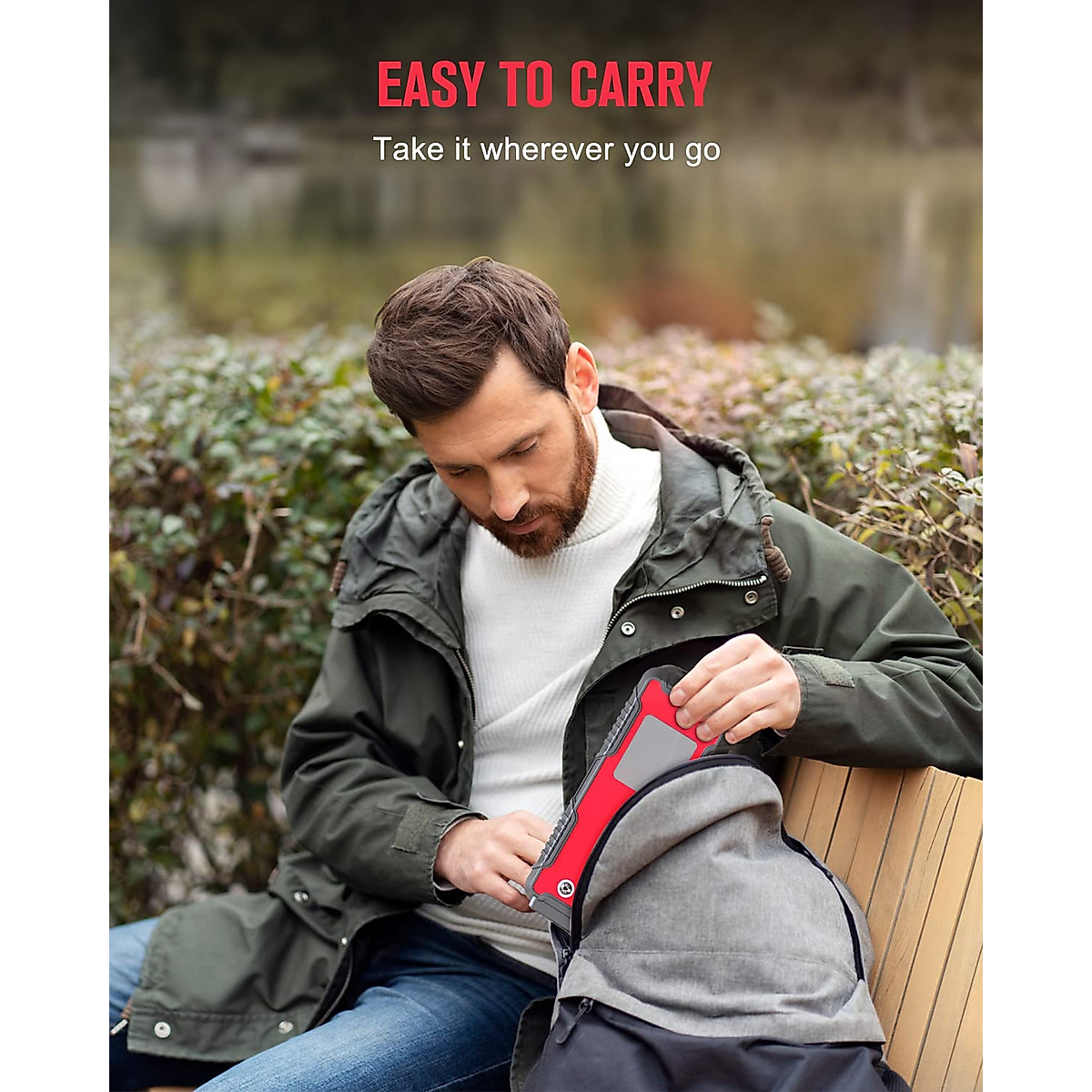 GOOLOO 180Wh Portable Power Station 50000mAh Power Bank With PD100W In/Out, Solar Generator 150W DC/120W AC, USB QC3.0 Mini Generator Portable LED Flashlight for Home Camping Emergency Use