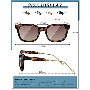 Xuhal 4 Pairs Polarized Sunglasses for Women Men Classic Square Trendy Sunglasses for Women Boys Girls UV Protection Lens Sunnies Vintage Eyewear Retro Trendy Shades Sun Glasses, 4 Styles