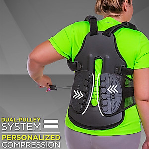 BraceAbility TLSO Full-Body Back Brace Support - Hard Turtle Shell Jacket for Thoracic Kyphosis, Parkinson's Disease, Fractured Spine, Scoliosis, Postural Correction, Post-Surgery Recovery (Large)