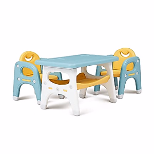 FIZZEEY Kids Table and 2 Chairs Set - Toddler Table and Chair Set, Kids 3 Piece Table and Chair Set for Toddler Over 3 Years