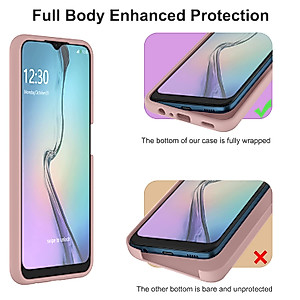 NUIMADL Galaxy A03S Case 6.5 inch, Soft Liquid Silicone Protective and Anti-Scratch Microfiber Lining Shockproof Compatible with A03S Cover (Pink)