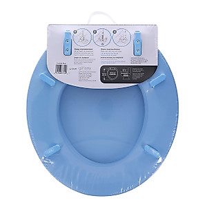 Ginsey Home Solutions Coastal Blue Round Soft Cushioned Toilet Seat