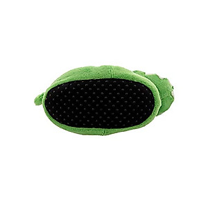 Yankee Toy Box Plush Dinosaur Toddler Boys Girls Sock Top Slippers (7-8 M US Toddler, Dinosaur Green)