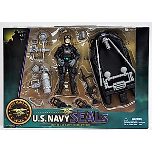 United States Navy Seal Figure Playset with Accessories and Combat Rubber Raiding Craft