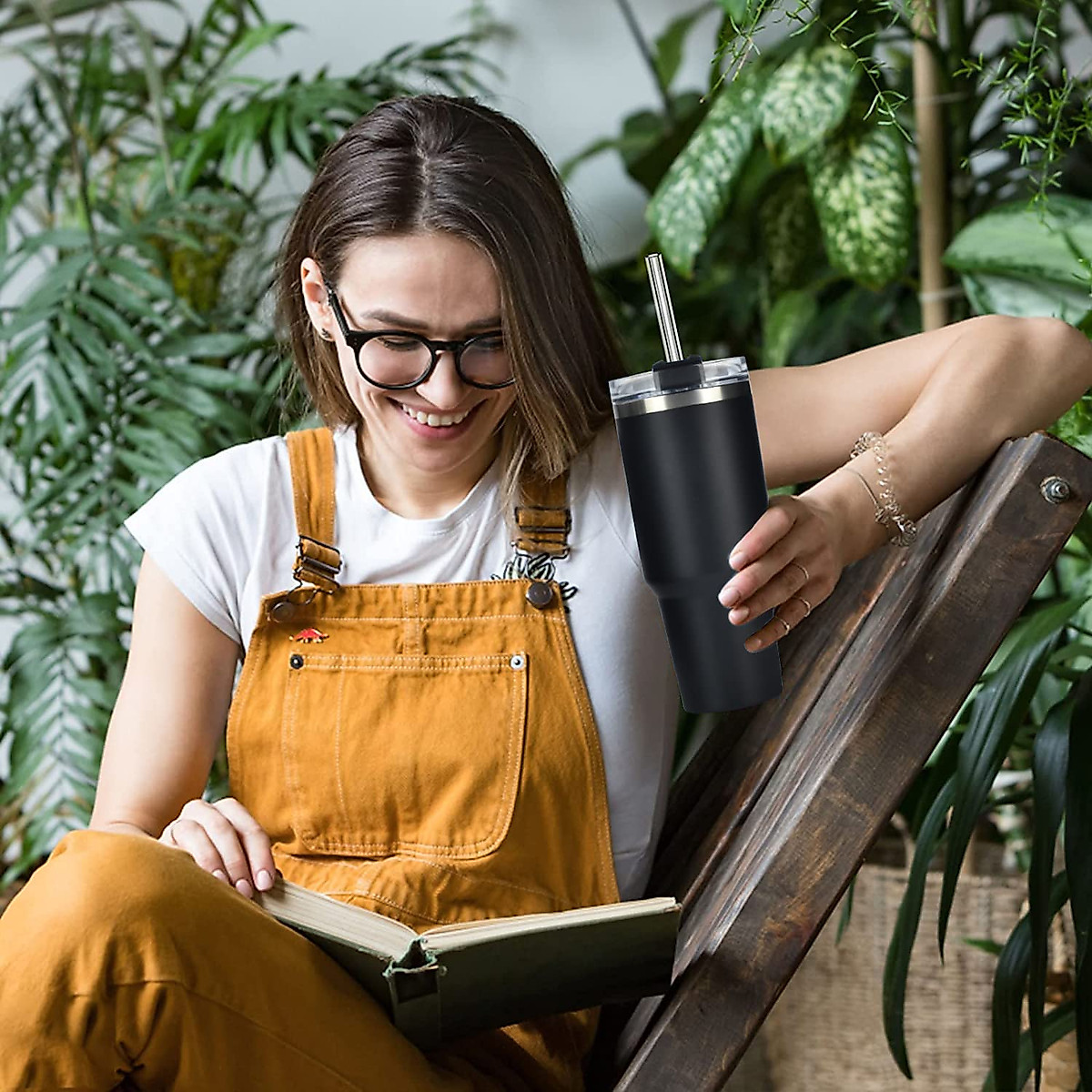 Replacement Straws for 40 oz Stanley Adventure Travel Tumbler, 12 inch Extra Long Clear Plastic Reusable Stanley Tumber Straws for Stanley Cup, Pack of 6 with 2 Cleaning Brushes