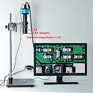 HAYEAR 0.3X Stereo Microscope Auxiliary Barlow Objective Lens for 0.7X-4.5X Objective Lens