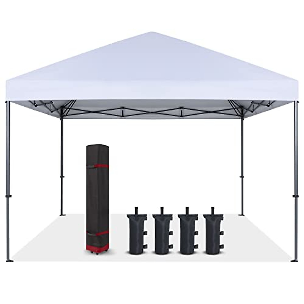 COOSHADE Durable Easy Pop Up Canopy Tent 12x12Ft(White)