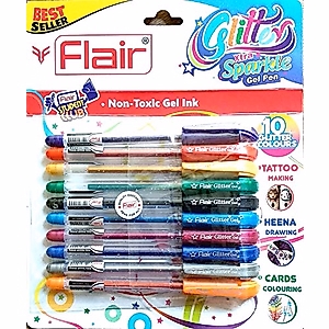 Xtra Sparkle Glitter Gel 10 Colours Xtra Sparkle Gel Pen by Flair