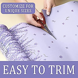 10 Sheets Drawer Liners for Dresser Lavender Scented Drawer Liners Drawer Paper Liner Non Adhesive Scented Liners for Drawers Fragrant Drawer Liners for Home Shelf Closet (Lavender,Lavender)