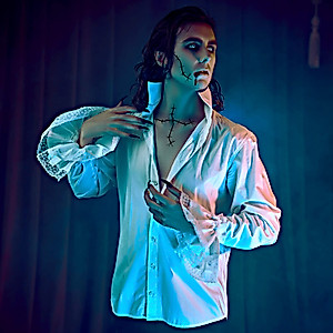 48 Sheets Halloween Stitches Tattoo Stickers Fake Scars Temporary Tattoos Horror Cosplay Accessories for Adult Kids Girls Gifts Halloween Party Decor