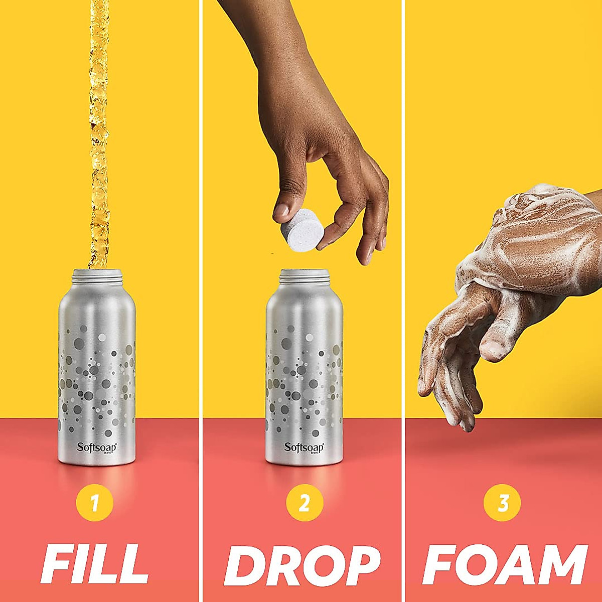 Softsoap Hand Soap Tablets, Foaming Hand Soap Refill Tablets, Lemon Fizz, 6 Tablets