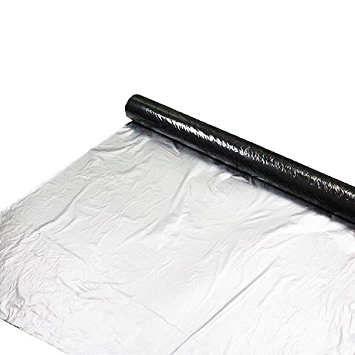 TEXALAN 4 * 600 FT LLDPE Black on Silver Plastic Mulch 1 Mil Embossed for Garden, Crops, Fruits
