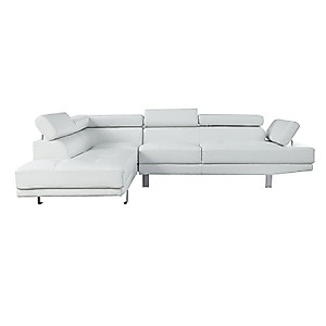 ACME Furniture Connor Sectional Sofa, Cream PU