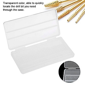 30 Holes Storage Box, Nail Art Drill Bits Storage Box Manicure Drill Bits Container Holder Display Case Organizer