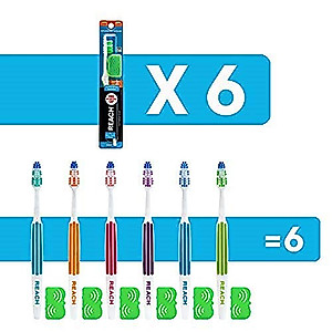 Reach Advanced Design Adult Toothbrush, Soft (Pack of 6)