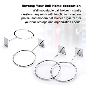 Wrzbest Universal Sports Ball Helmet Rack Holder Wall Mount, Space Saver Storage Rack Display Stand For Medicine Ball Basketball Football Volleyball Helmet(2pcs)