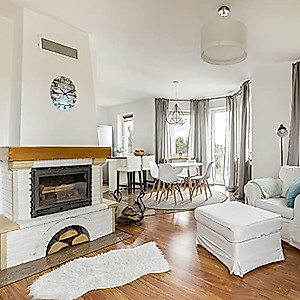 Stonebriar Vintage Farmhouse Wooden 14 Inch Round Battery Operated Hanging Wall Clock