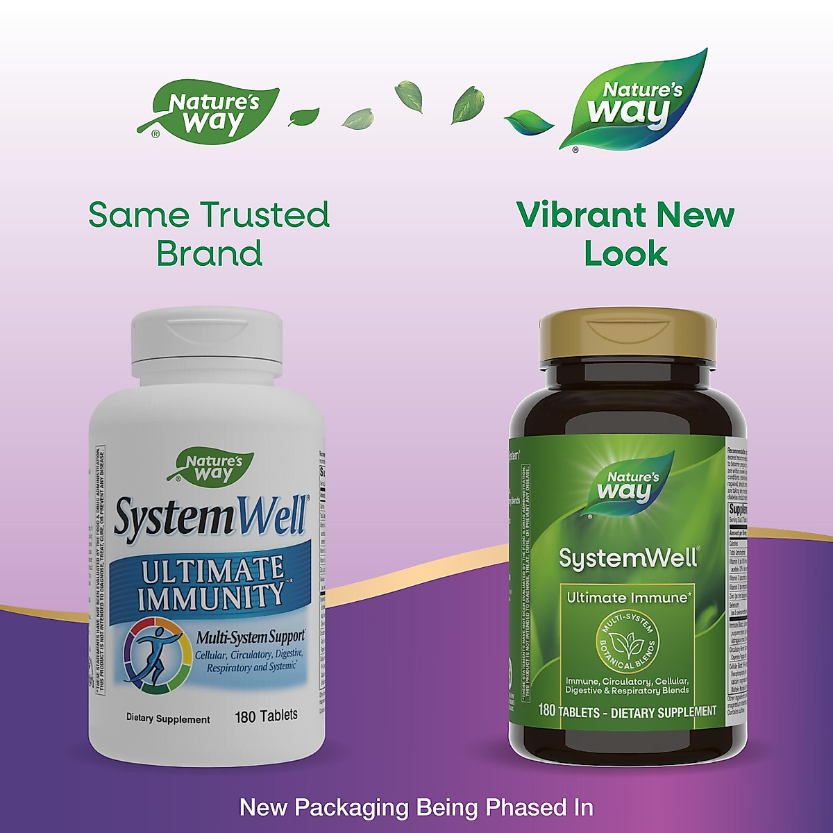 Nature's Way Systemwell Ultimate Immune*, with Vitamins C, A, D, Zinc, Selenium, Multi-System Botanical Blends Including Immune, Respiratory, Digestive, & Circulatory, 180 Tablets (Packaging May Vary)