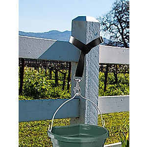 Loaged Adjustable Nylon Bucket Strap （3 Pack）- for Hay Nets, Water Buckets, Hanging Strap,Horse Outdoor Feeders,Heavy Duty Horse Water Feed, 30" (Black)