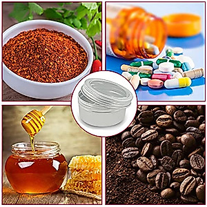 Hulless 4 Ounce Aluminum Cans 120 mL Transparent Top Screw Lid Metal Storage Tins Containers for Storing Spices, Candies, Lip Balm, Candles, 12 Pcs.