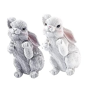 Cabilock Free Gray Kitchen Beckoning Towel Adhesive Bag Sundries Hanging Coat Rabbit Clothes Shape Shaped Wall Hangers Organizer Resin Hanger Figurine Door Bathroom Punch Hat Bunny Hooks