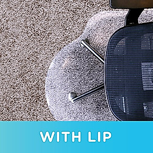 Evolve 33" x 44" Clear Office Chair Mat with Rounded Corners for Medium Pile Carpets, Made in The USA, C5B5003J