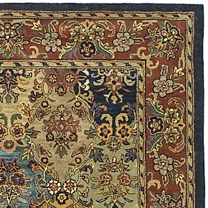 SAFAVIEH Heritage Collection Area Rug - 6' x 9', Multi & Burgundy, Handmade Traditional Oriental Wool, Ideal for High Traffic Areas in Living Room, Bedroom (HG911A)