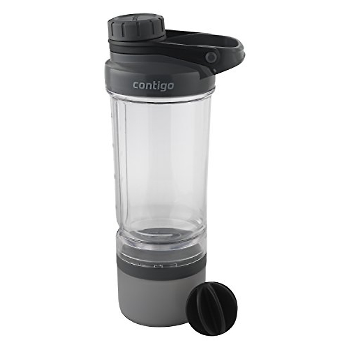 Contigo 2076738 Shake N GO FIT TRITAN STRG 22OZ, Storage, Smoke with Protein Ball
