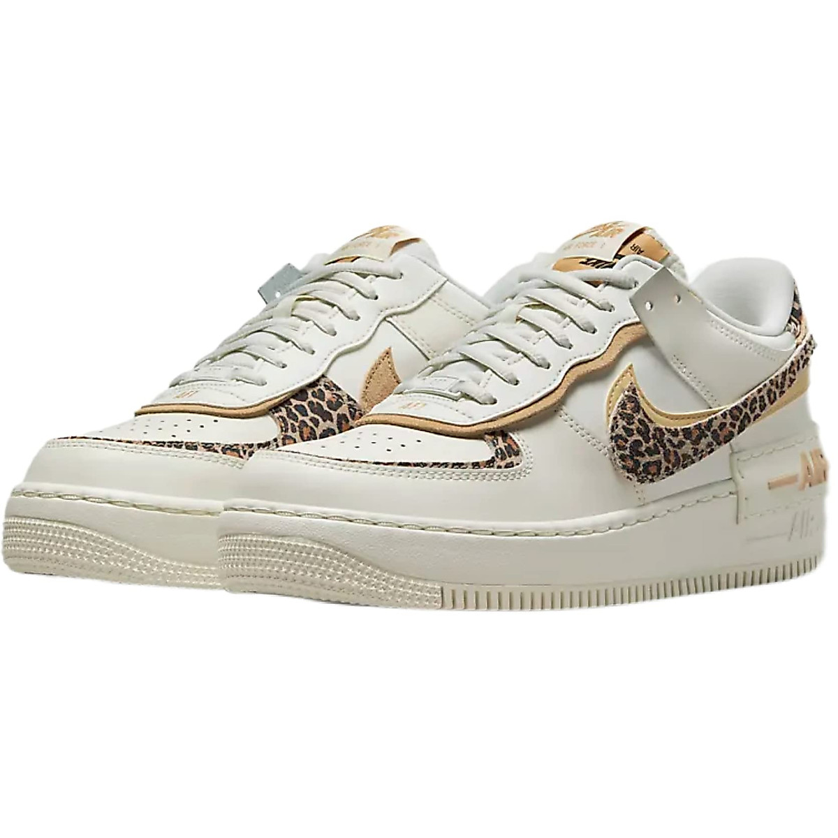Nike Women's Air Force 1 shoe, Sail/Multi-color-sesame-black, 7.5