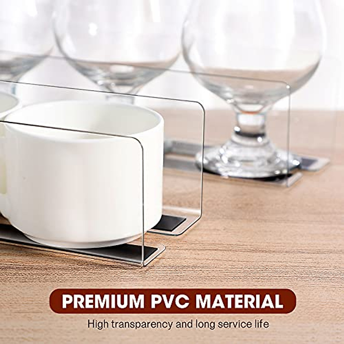 Baluue Plastic Shelf Divider, Shelf Dividers Closet, 5pcs L- Shaped Commodity Magnetic Organization Baffle for Supermarket Retail Store