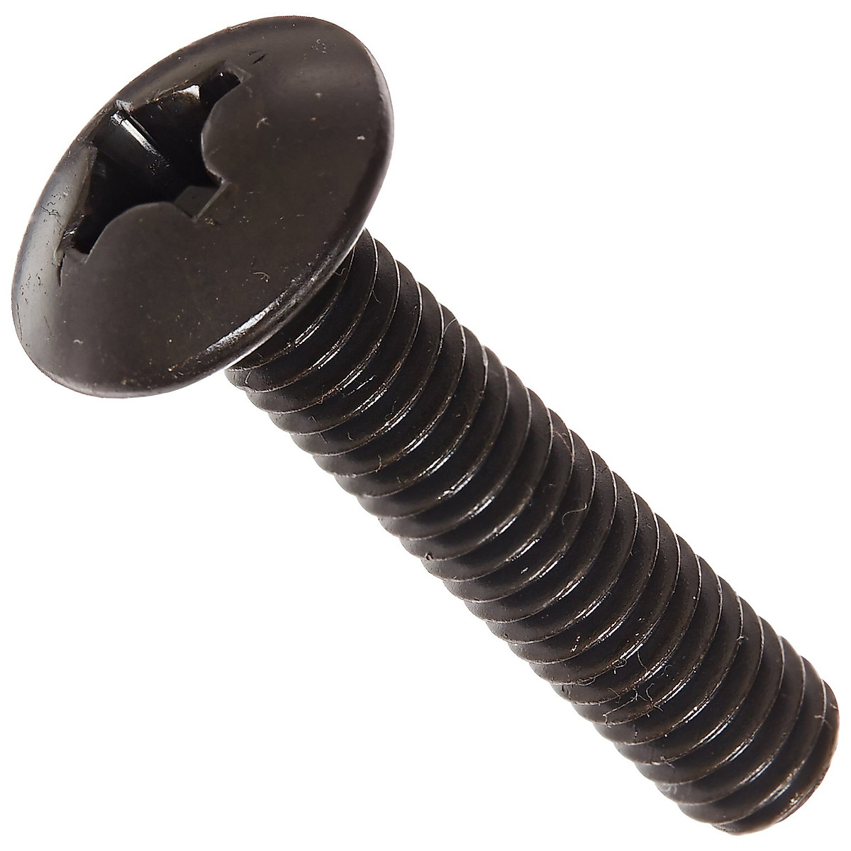 Small Parts 3124MPTB Steel Truss Head Machine Screw, Black Oxide Finish, Meets ASME B18.6.3, #4 Phillips, 5/16"-18 Thread Size, 1-1/2" Length, Fully Threaded, Imported (Pack of 25)