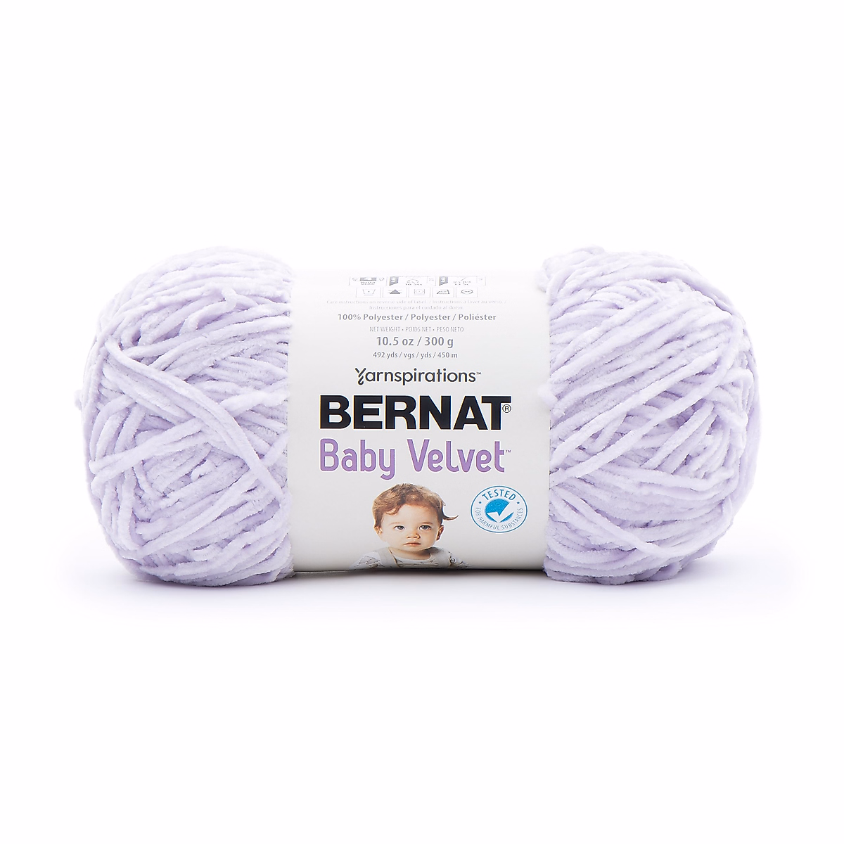Bernat Baby Velvet Lilac Blooms Yarn - Pack of 10.5oz/300g - Polyester - #4 Worsted (Medium) - 492 Yards - Knitting & Crochet