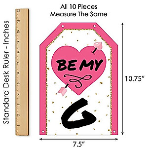 Big Dot of Happiness Be My Galentine - Hanging Vertical Paper Door Banners - Galentine’s & Valentine’s Day Party Wall Decoration Kit - Indoor Door Decor