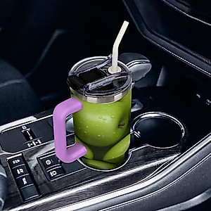 Green Apples Water Drop 40 Oz Car Cup Stainless Steel Travel Mug Leak-Proof Insulated Tumbler with Handle Violet-style