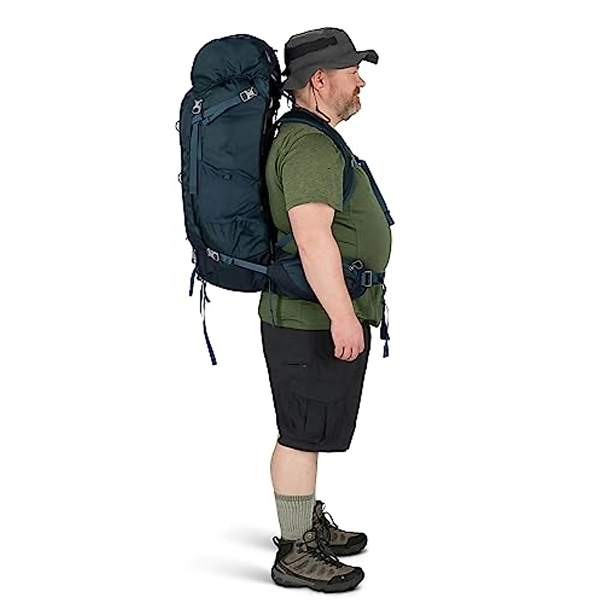 Osprey Volt 65L Men's Backpacking Backpack, Mamba Black, One Size, Extended Fit