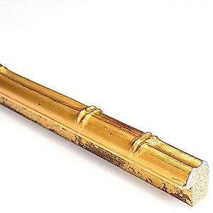 10x8 Frame Gold Bamboo Picture Frame Complete Wood Picture Frame with UV Acrylic, Foam Board Backing & Wall Hanging Hardware