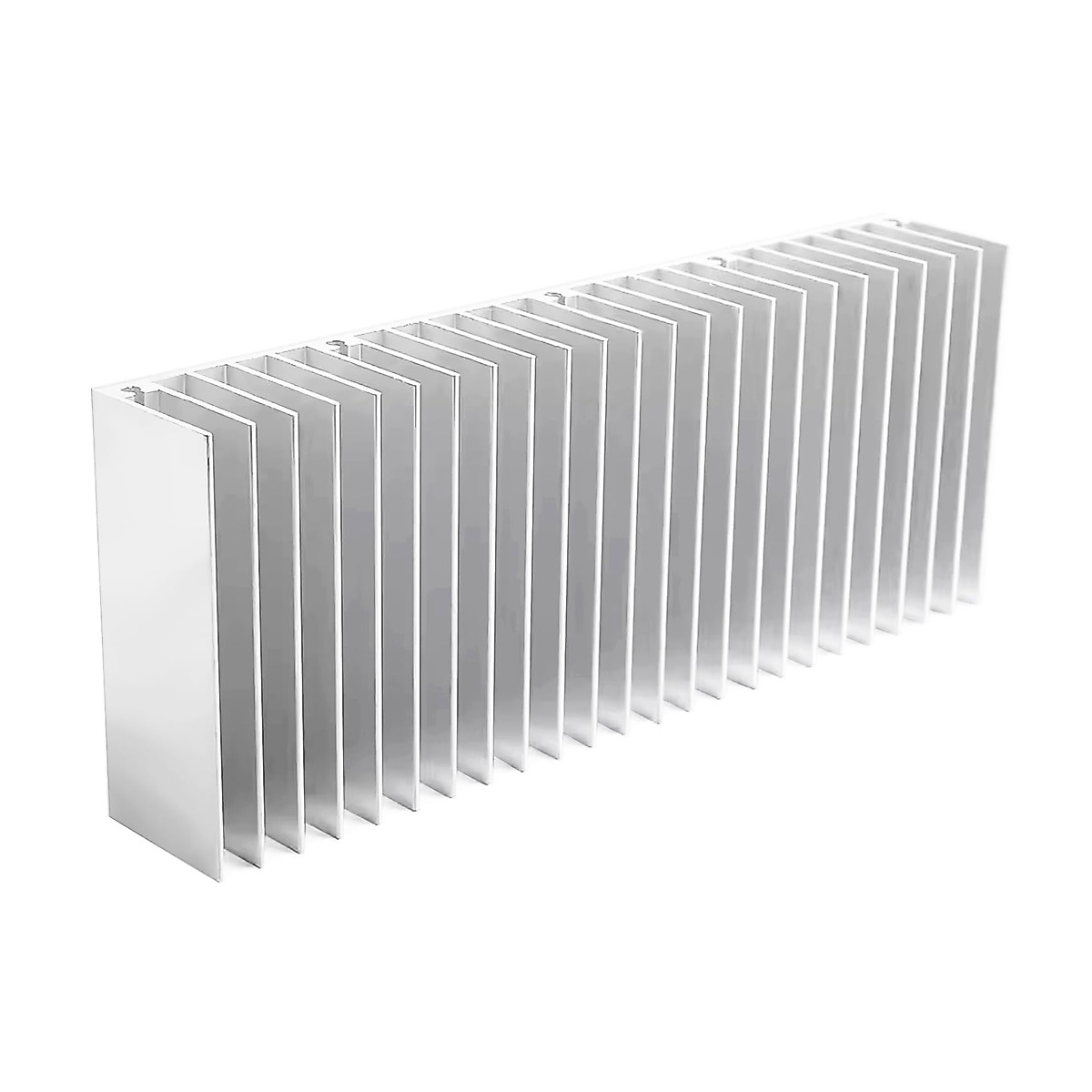 Awxlumv 150mm Aluminum Heatsink 60x150x25mm / 2.36x5.91x0.98 Inch Large Heat Sink Cooling Radiator for CPU MOS Tube Circuit Board PCB Module Cooler Led Amplifier Devices with 24 pcs Fins - Sliver