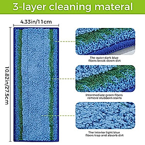KVLZ Mop Pad Accessories for iRobot Braava Jet m6 Series Ultimate Robot Mop,Upgrade M6 Wet mop mat Washable and Reusable Robot Wet Mopping Pad Replacement Parts(Blue -4 Pack)