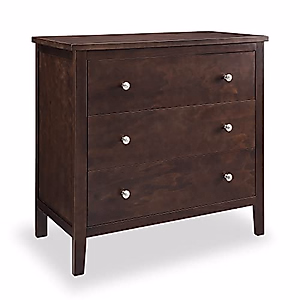 Delta Children Campbell 3 Drawer Dresser, Walnut Espresso