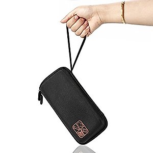 BOVKE Hard Graphing Calculator Case Compatible with Texas Instruments TI-84 Plus CE/TI-84 Plus/TI-83 Plus CE/Casio fx-9750GII, Extra Zipped Pocket for USB Cables, Manual, Pencil, Ruler, Black