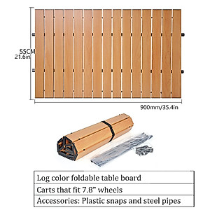 Bgarden Carts,Collapsible Wagon,Sports Outdoor Utility Wagon Folding Garden Wagon Sports Steel Frame Foldable Yard Car Camping Cart with Side Pockets and Folding Table Board,Table board