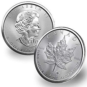 1988 - Present (Random Year) Lot of (10) 1 oz Silver Canadian Maple Leaf Coins Brilliant Uncirculated with Certificates of Authenticity $5 Seller BU