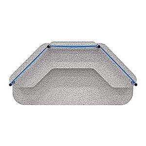 Calico Designs Study Corner Desk, Blue 46"W x 23.5"D x 42.25"H