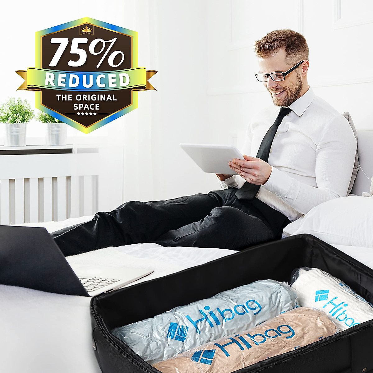 Compression Bags for Travel, Roll Up Space Saver Bags for Backpack, Luggage and Suitcase (16)