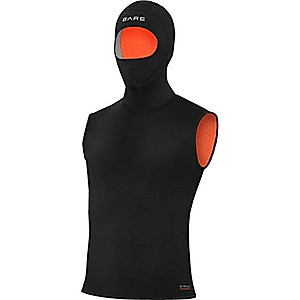 BARE 5/3MM Men's Ultrawarmth Hooded Vest: Wear Inside or Outside Your Wetsuit, Black L