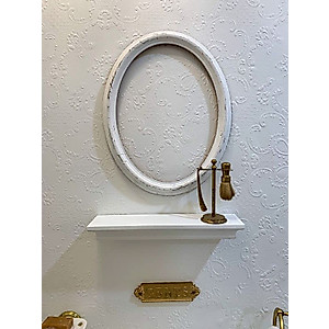 AHDECOR White Floating Shelves Wall Mounted Display Storage Shelves, Wall Shelf for Home and Office Decor, 4" Deep, Set of 2