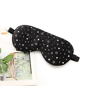 Tim & Tina 100% Silk Sleep Mask Comfortable,Super Soft Blindfold Eye mask Block Light for Sleeping,Shift Work,Naps,Travel,Yoga with Adjustable Strap (Silvery Stars)