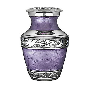Trupoint Memorials Cremation Urns for Human Ashes - Decorative Urns, Urns for Human Ashes Female & Male, Urns for Ashes Adult Female, Funeral Urns - Light Purple, 1 Small Keepsake
